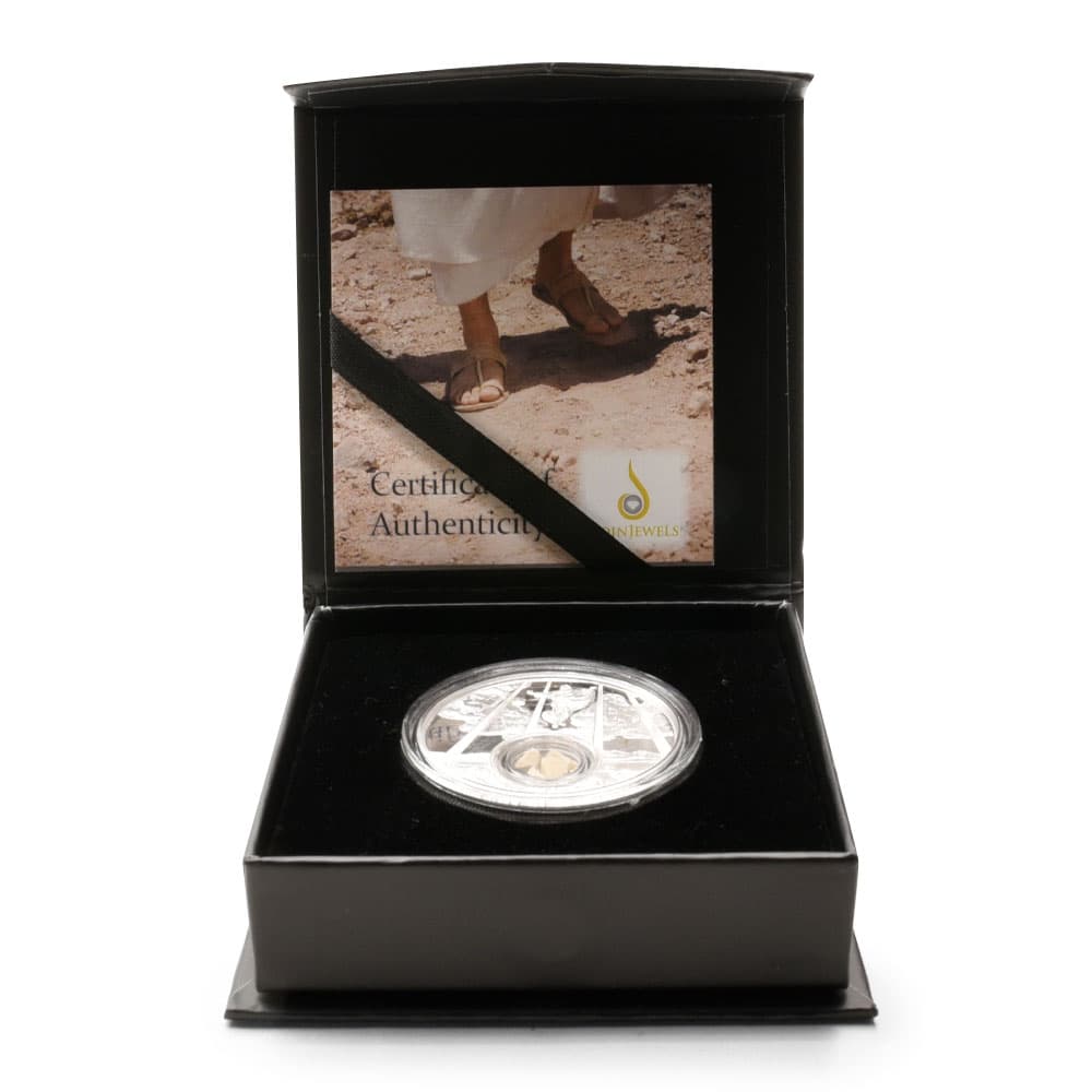 BullionMax - 2025 1 oz Proof Mesa Grande Footsteps of Jesus-Ascension Silver Coin