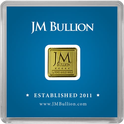 JM Bullion - 1 Gram JM Bullion Square Gold Bar (New w/ Assay)