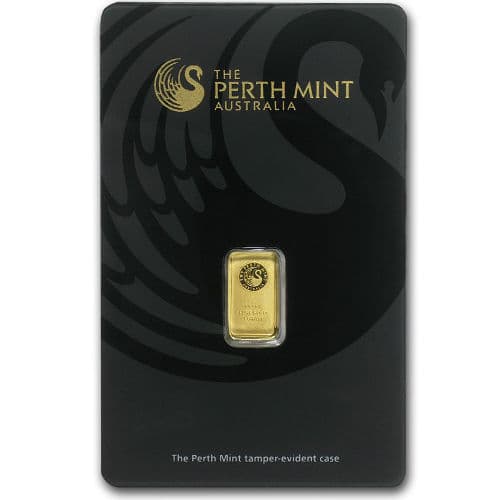 JM Bullion - 1 Gram Perth Mint Gold Bar (New w/ Assay)