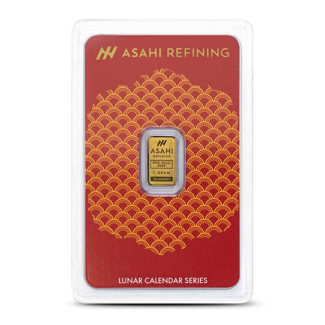 JM Bullion - 2025 1 oz Asahi Lunar Snake Gold Bar (New w/ Assay)