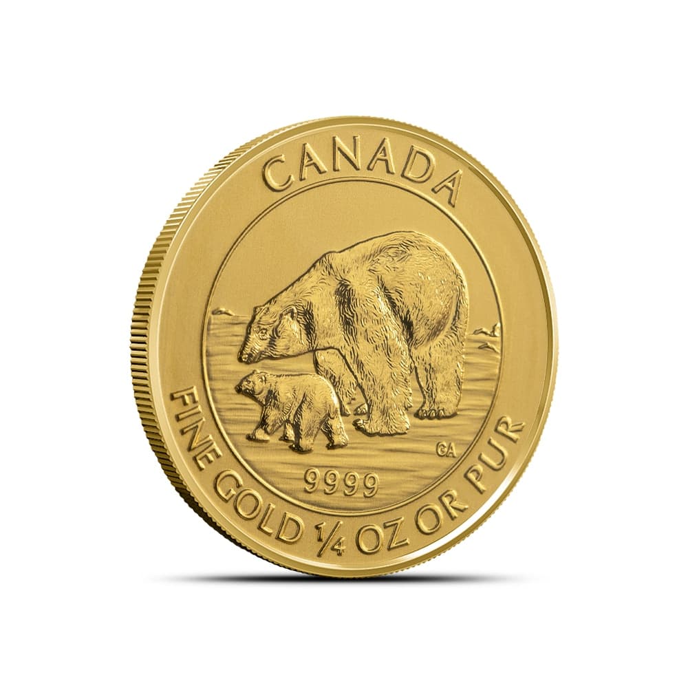 JM Bullion - 2015 1/4 oz $10 Canadian Gold Polar Bear and Cub Coin